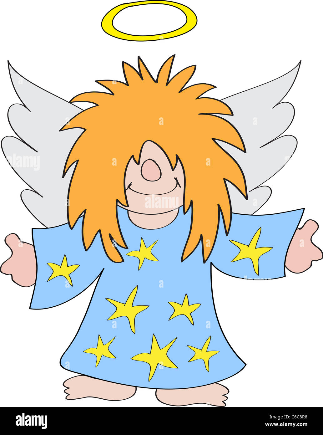 Christmas angel cartoon hi-res stock photography and images - Alamy