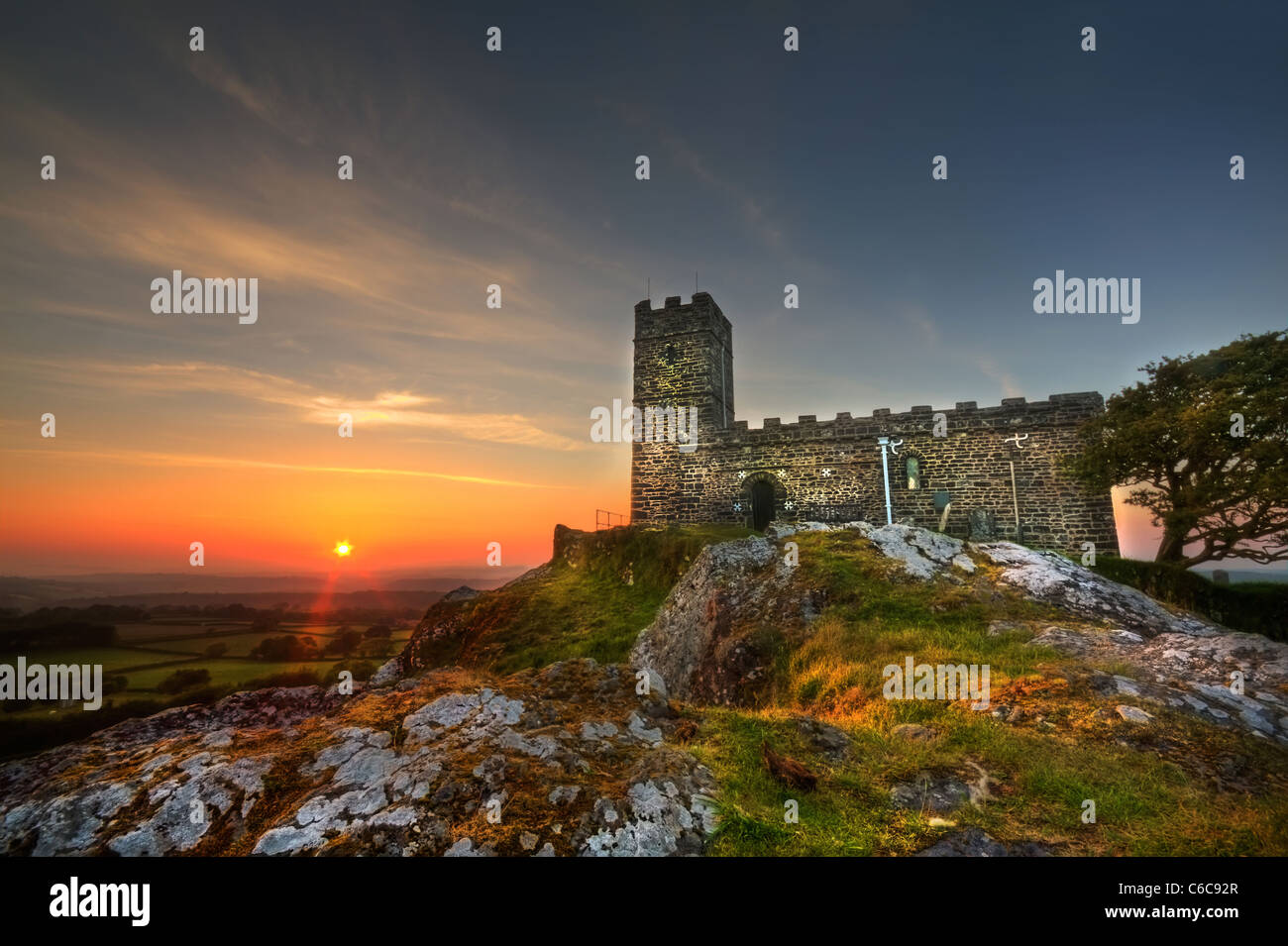 Brent tor sunset hi-res stock photography and images - Alamy