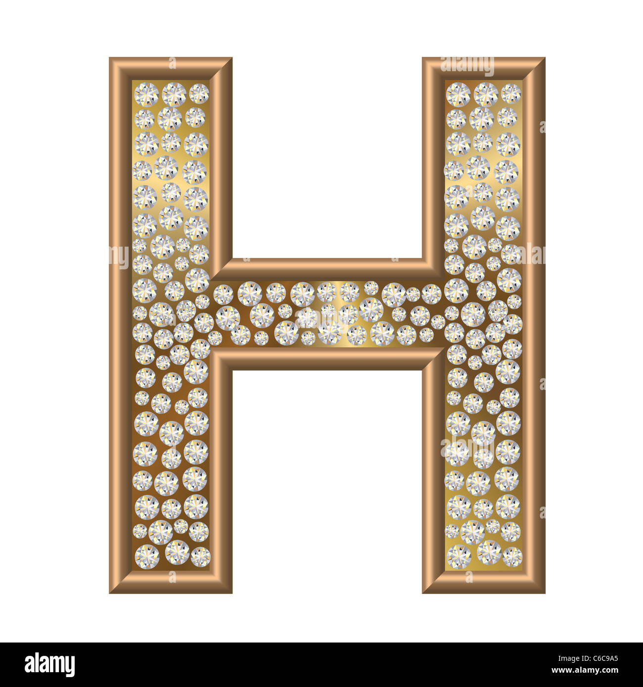 Diamond letter character gold Cut Out Stock Images & Pictures - Alamy