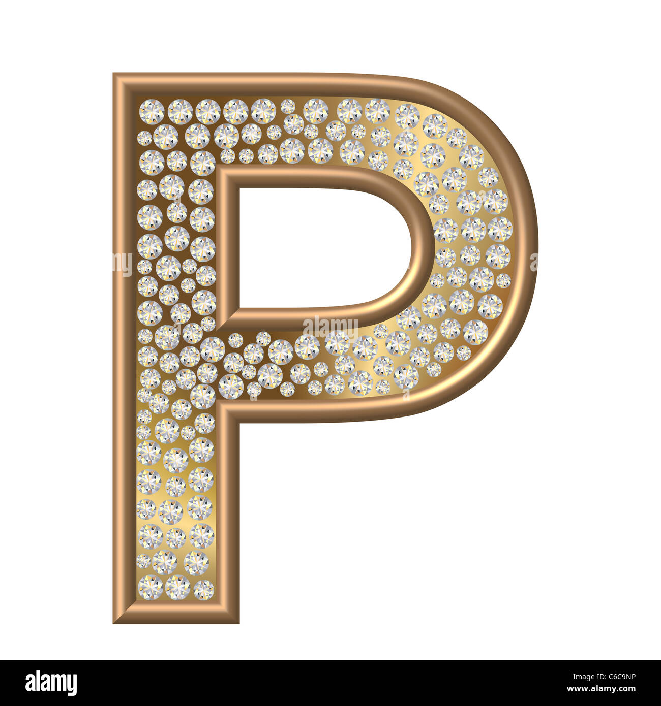 Diamond letter / character gold Stock Photo - Alamy
