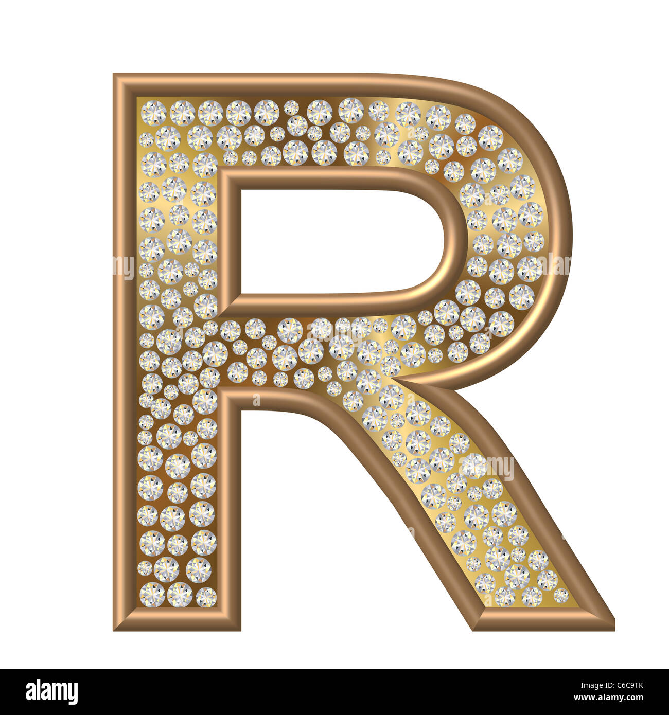Diamond letter / character gold Stock Photo - Alamy