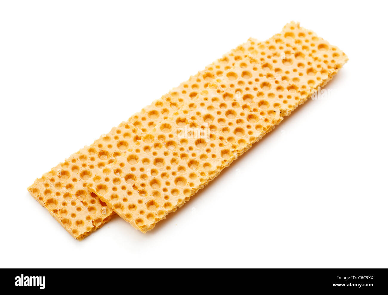 healty crunchy crackers isolated on white background Stock Photo - Alamy