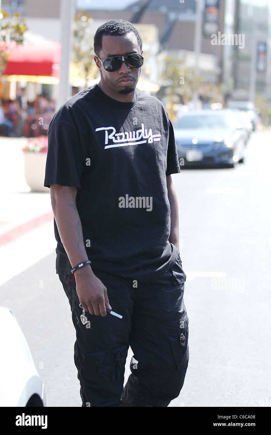 Sean Combs, aka Diddy, leaving after having lunch at Le Clafoutis ...