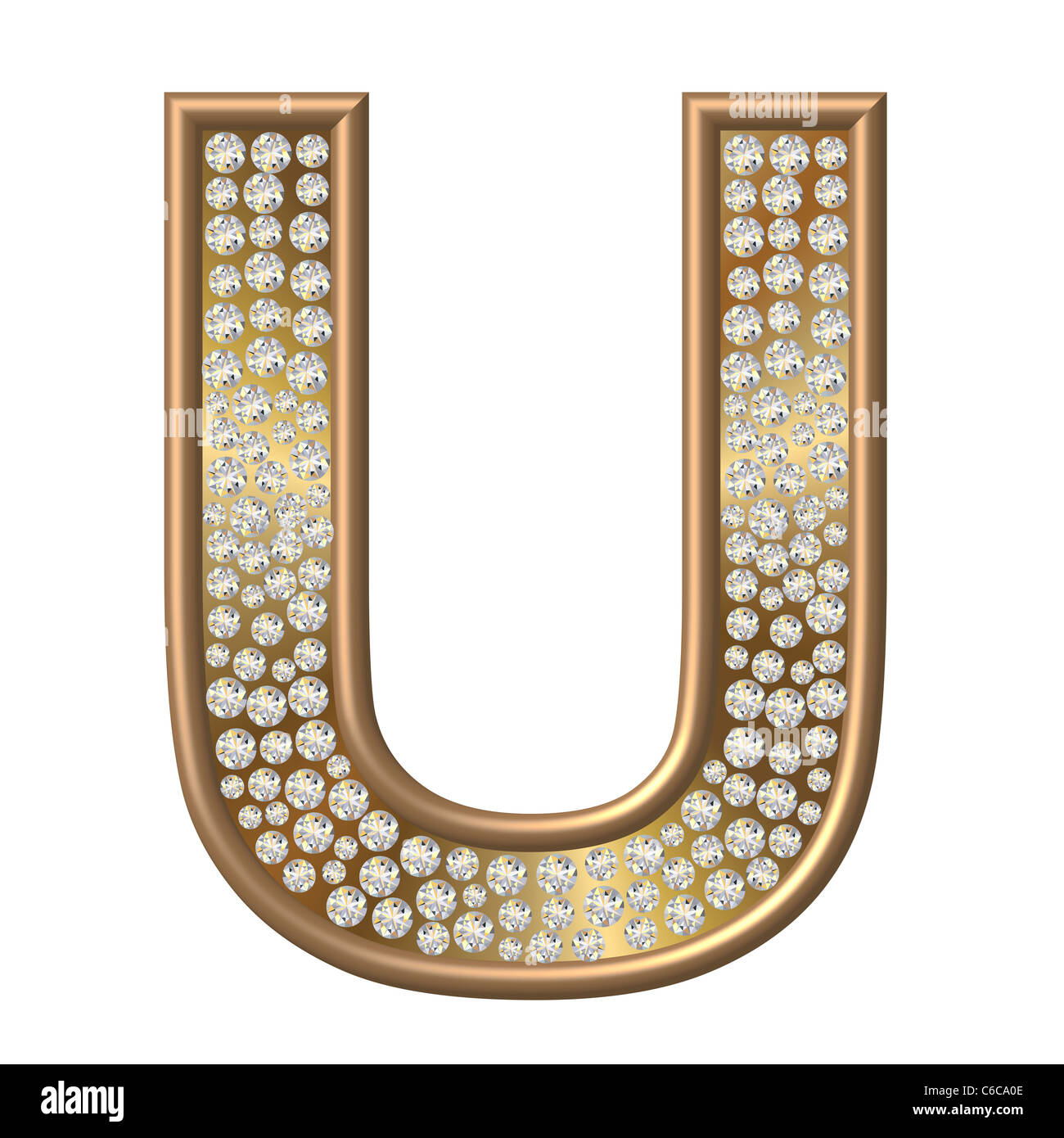 Diamond letter / character gold Stock Photo - Alamy