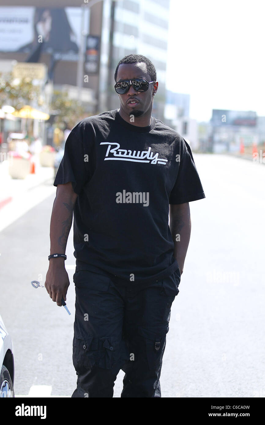 Sean Combs, aka Diddy, leaving after having lunch at Le Clafoutis ...