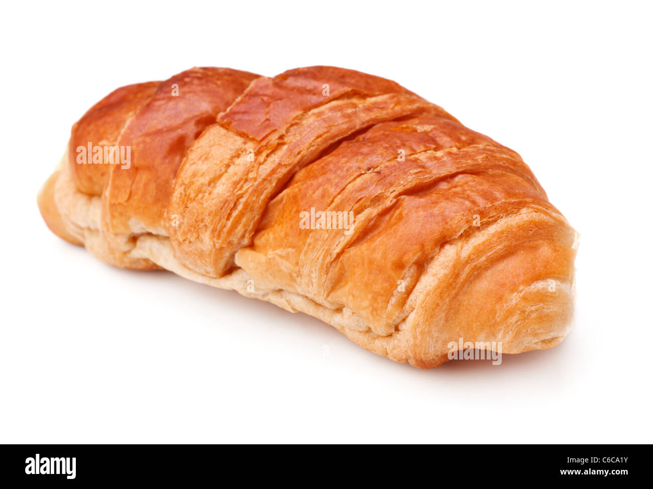 single fresh croissant isolated on white background Stock Photo - Alamy
