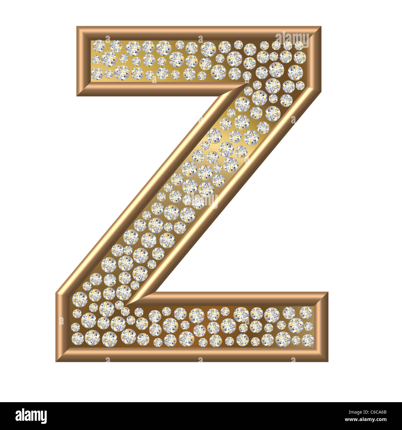 Diamond letter / character gold Stock Photo - Alamy