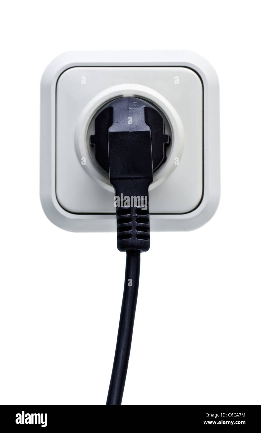 Power outlet plug european Cut Out Stock Images & Pictures - Alamy