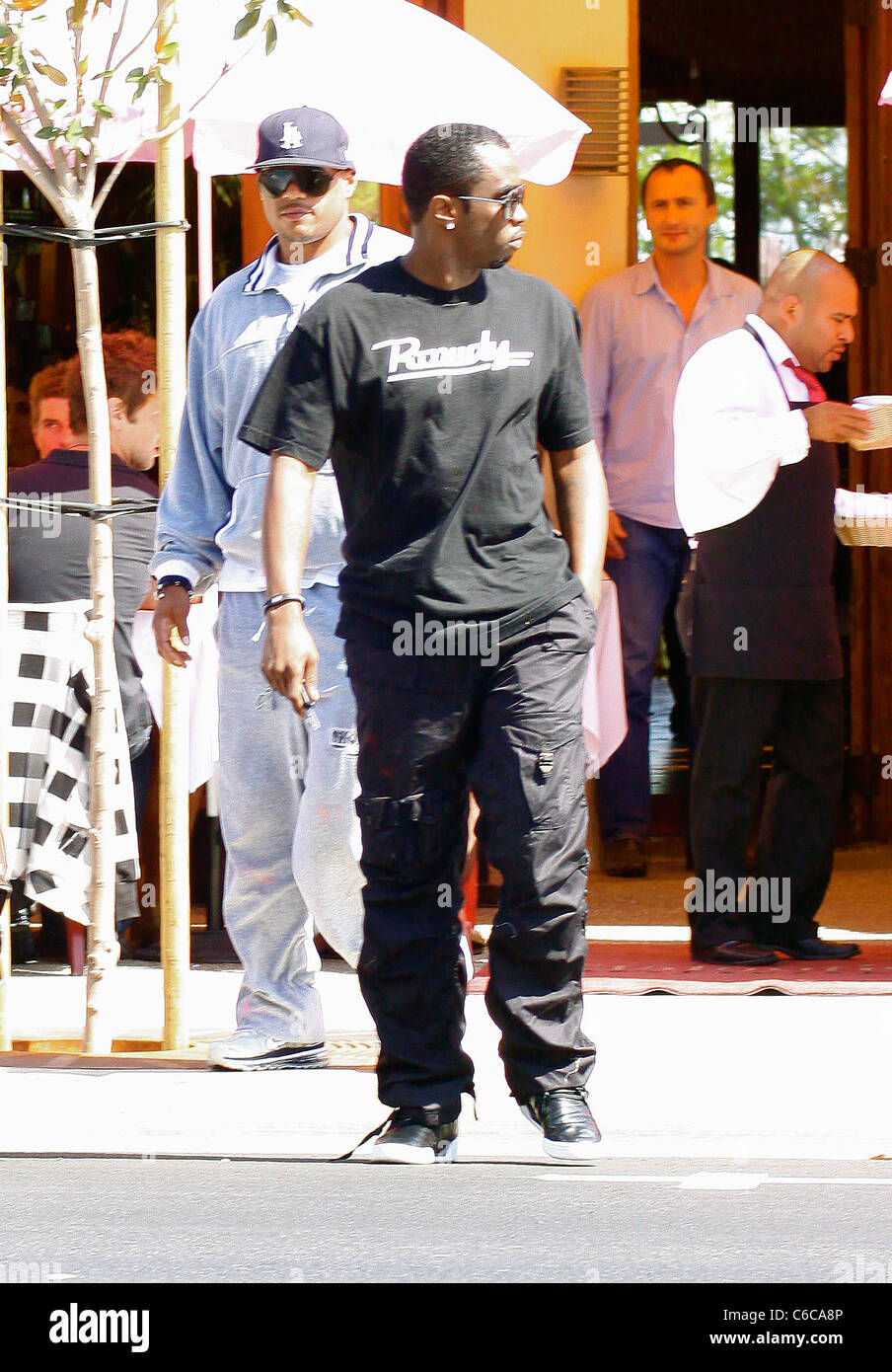 Sean Combs, aka Diddy, leaving after having lunch at Le Clafoutis ...