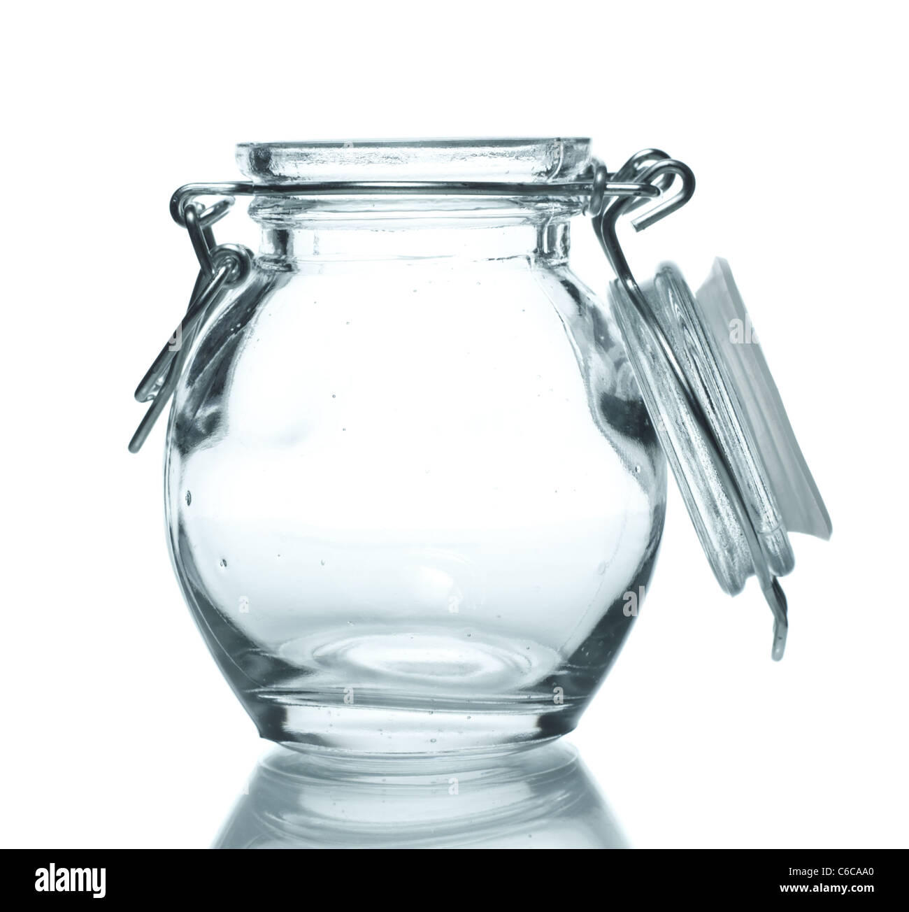 empty glass jar for spice isolated on white Stock Photo - Alamy