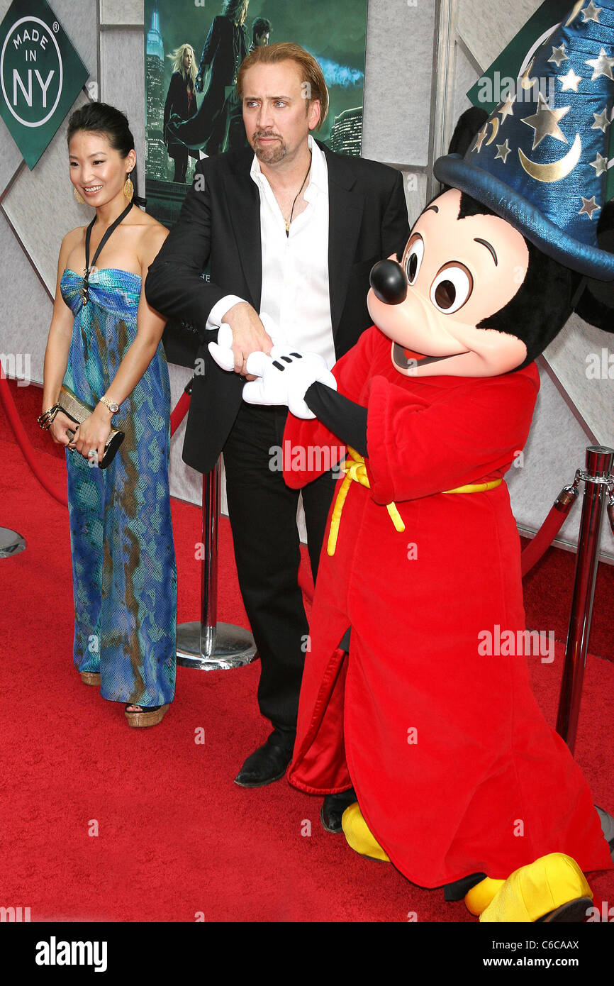 Alice Kim, Nicolas Cage, Micky Mouse World premiere of 'The Sorcerer's ...