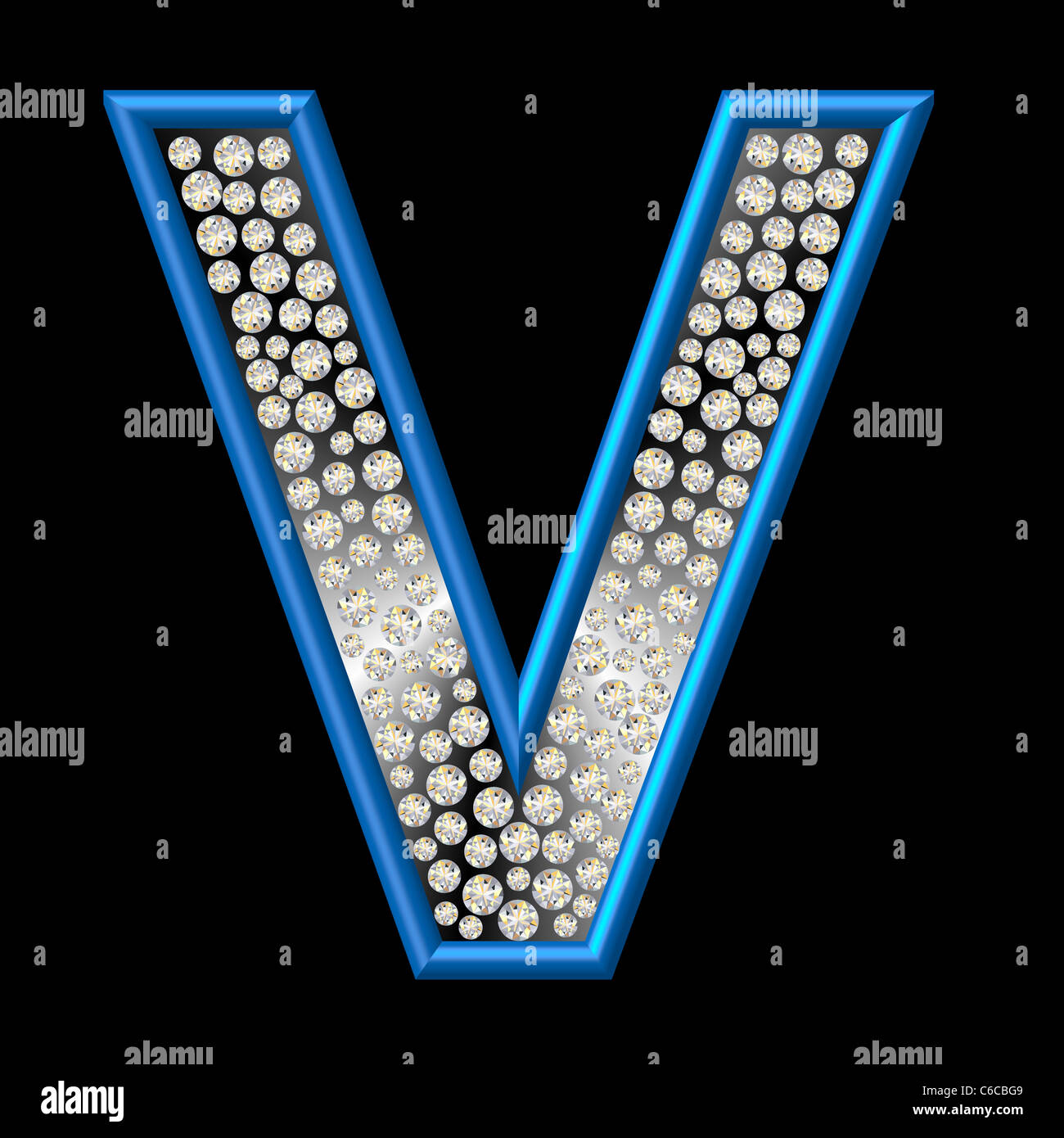 diamond letter / character Stock Photo - Alamy