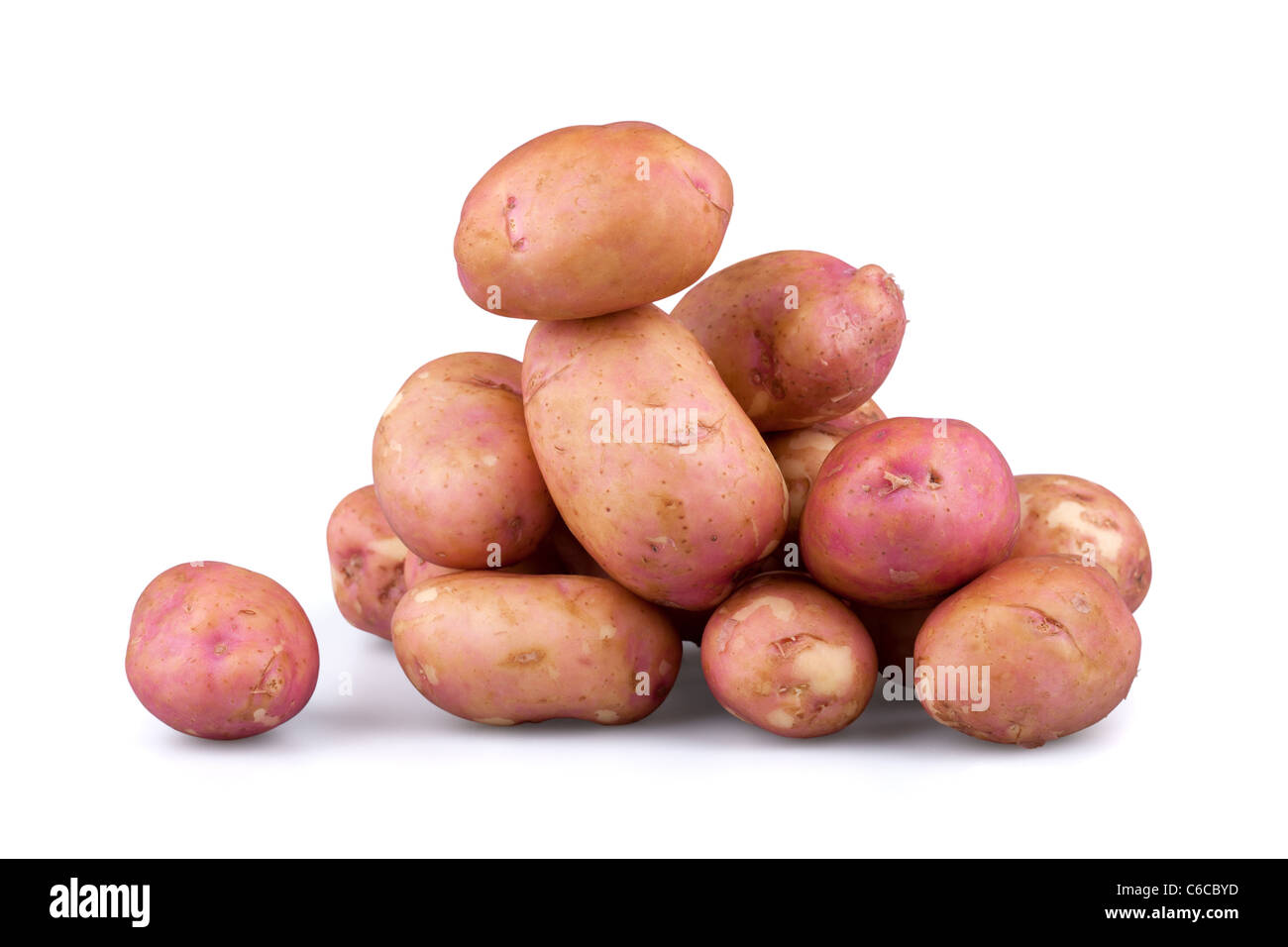 Close up fresh potatoes isolated Cut Out Stock Images & Pictures - Alamy