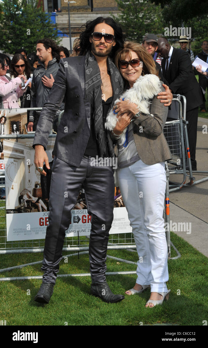 Russell Brand with his mother Barbara 'Get him to the Greek' photocall ...