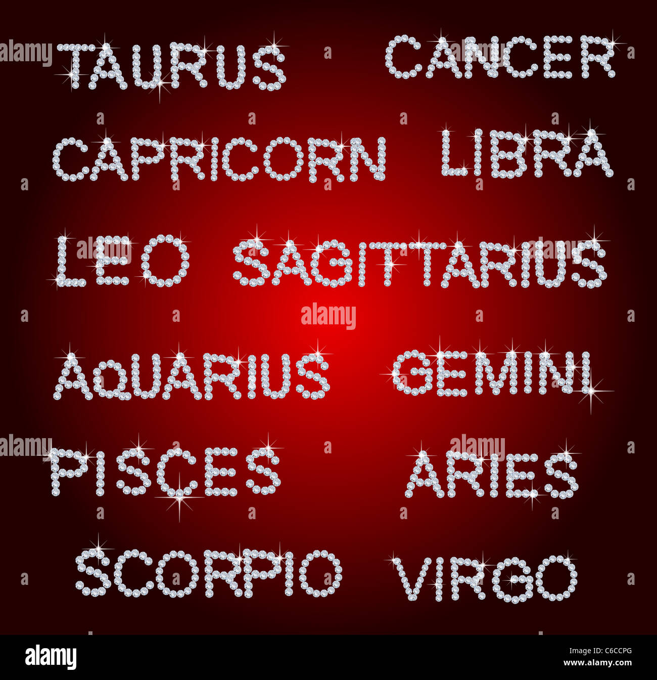 Diamond zodiac sign Stock Photo - Alamy