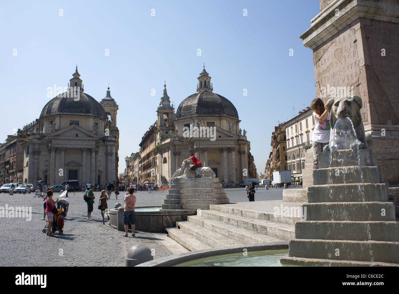 Roma piazza popolo chiese hi-res stock photography and images - Alamy