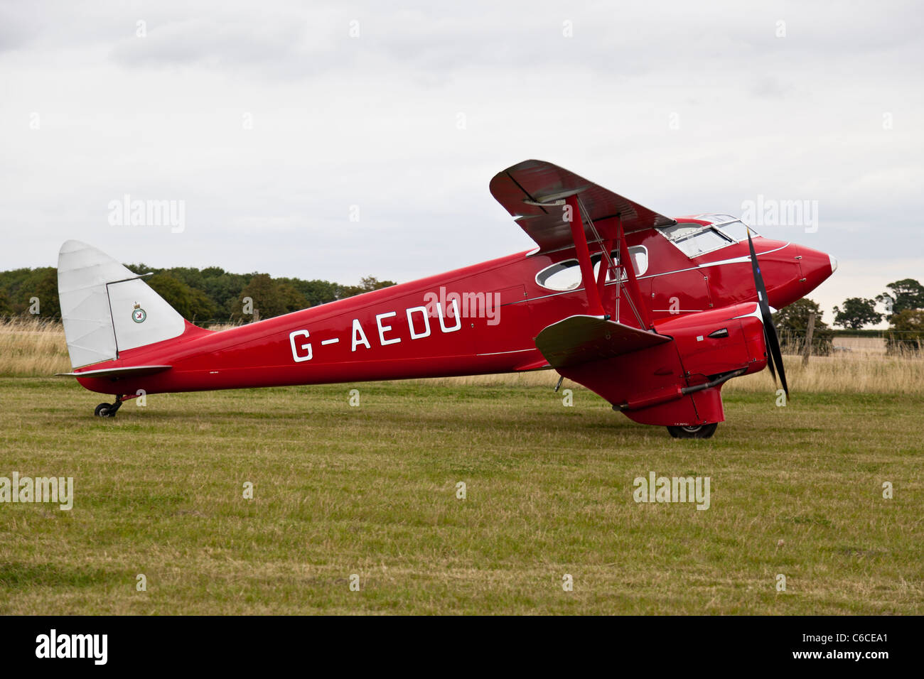 De Havilland DH-90 Dragonfly, reg G-AEDU at Belvoir Castle Stock Photo ...