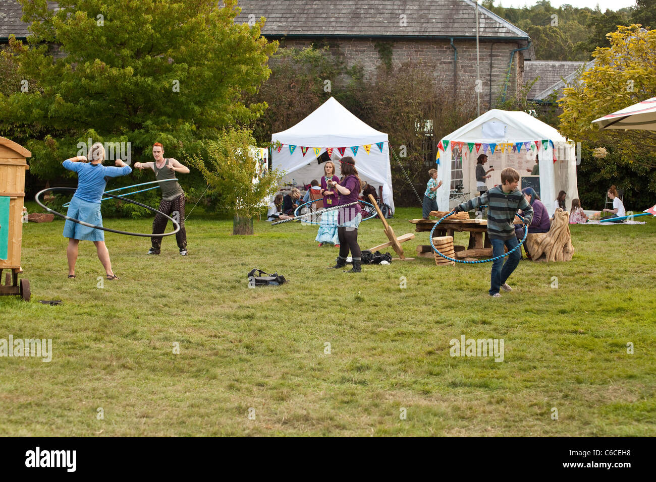 Hula hooping at Einstein's Garden, Green man festival 2011, Glanusk ...