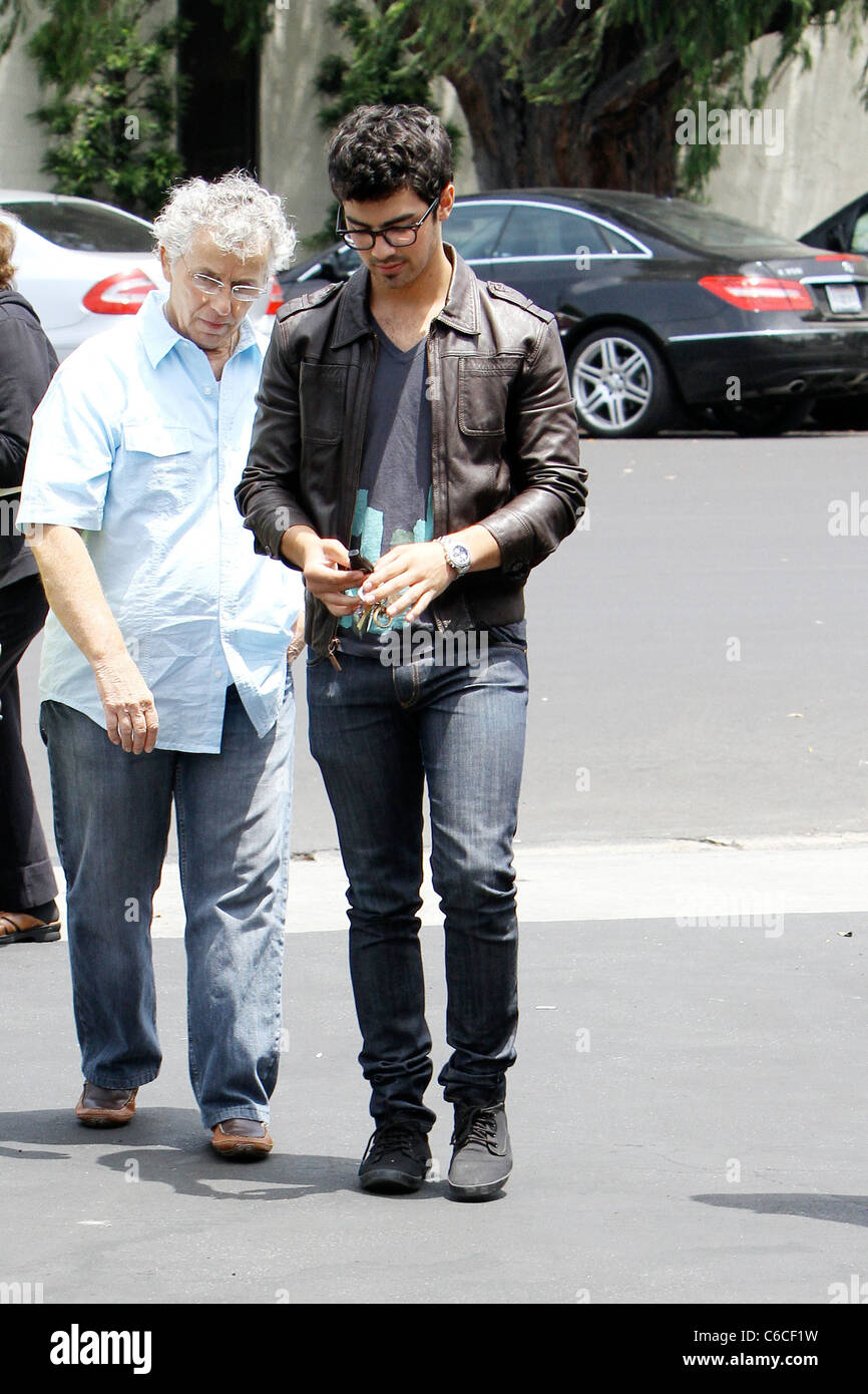 Joe Jonas and his family leave Patys Restaurant in Toluca Lake Los ...