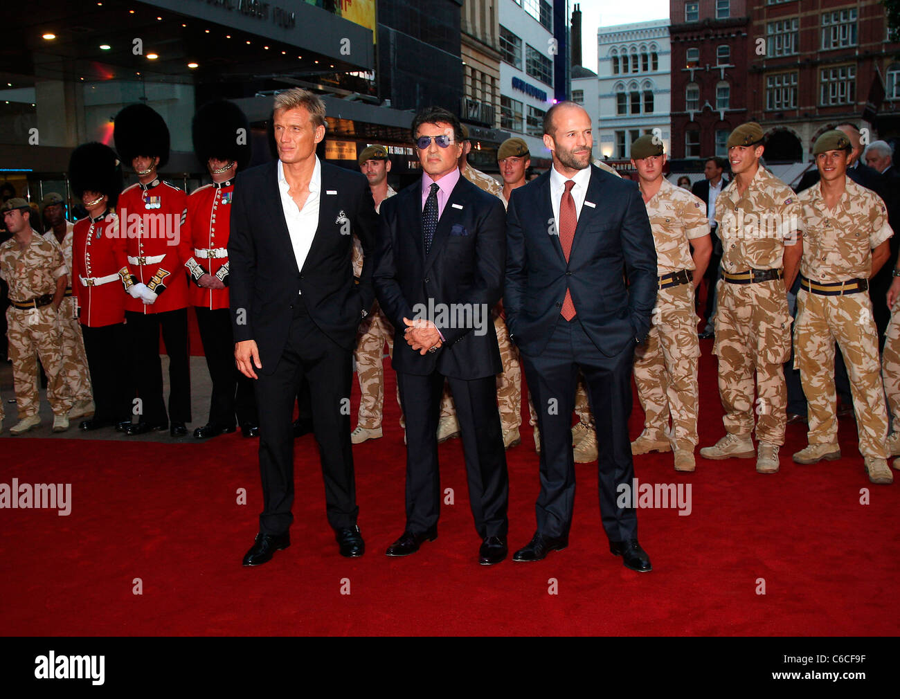 Dolph Lundgren, Sylvester Stallone and Jason Statham 'The Expendables ...