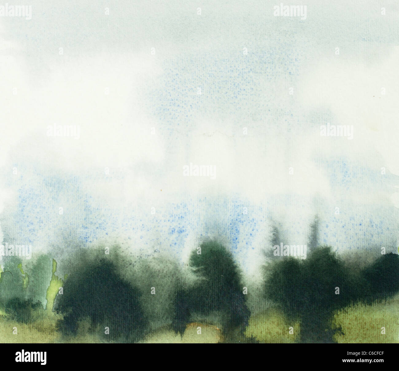 Abstract Watercolor Landscape