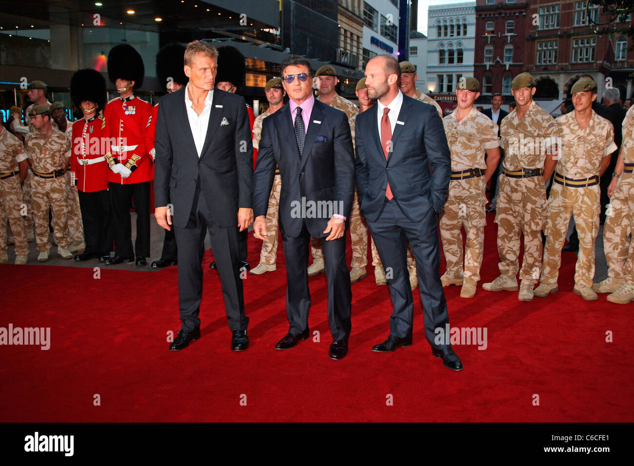Dolph Lundgren, Sylvester Stallone and Jason Statham 'The Expendables ...