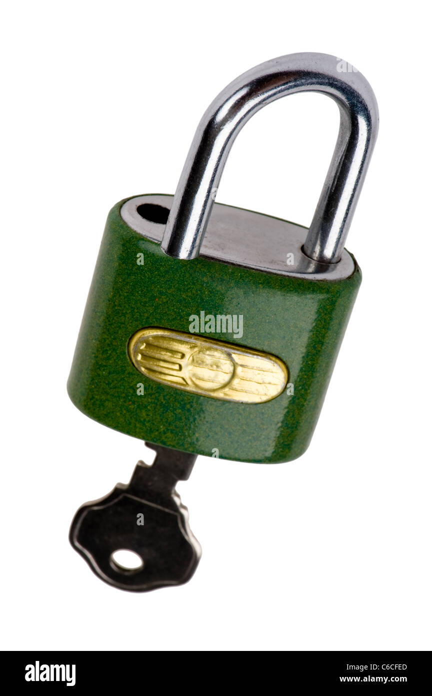 object on white - tool padlock close up Stock Photo - Alamy