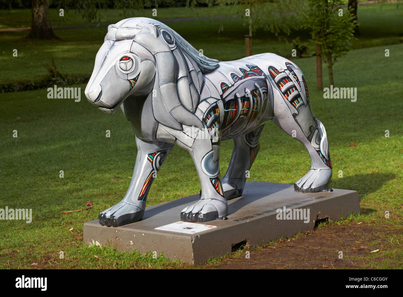 Ford robot lion, part of Pride in Bournemouth Lion display showing one ...