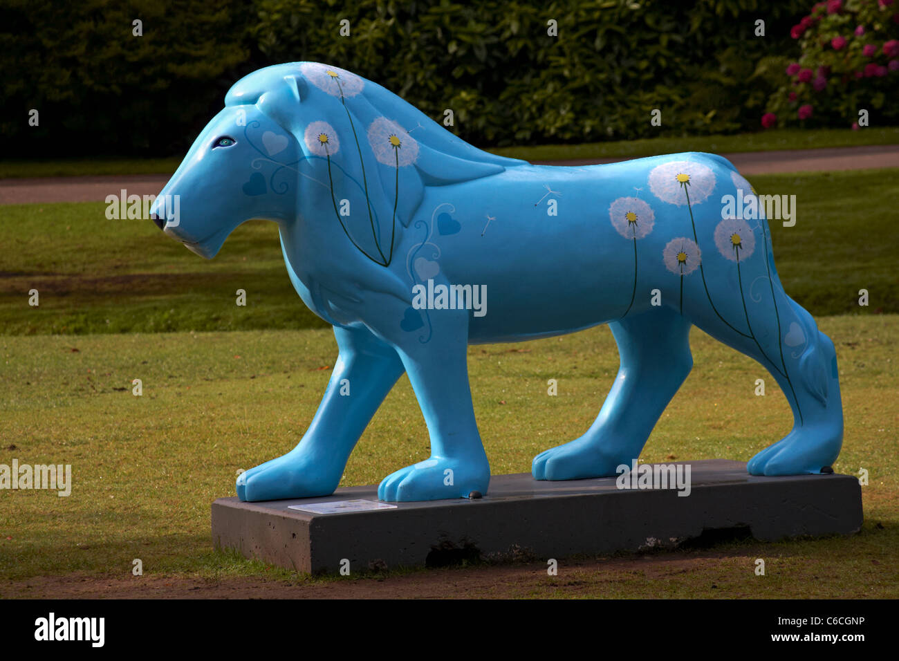 Dandelion lion, part of Pride in Bournemouth Lion display showing one ...