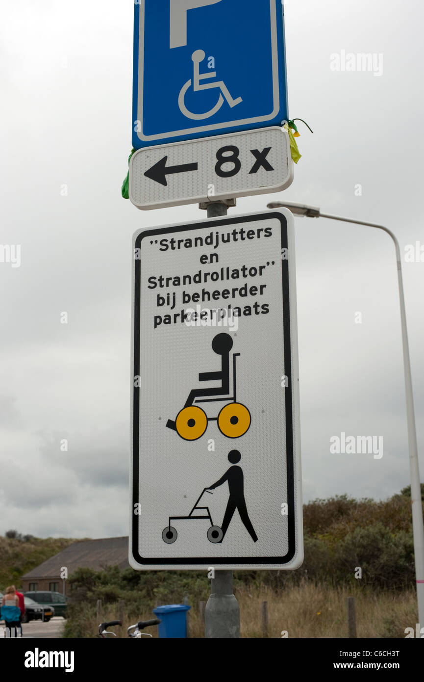 Dutch sign disabled access Wassenaar Netherlands Holland Europe Stock ...