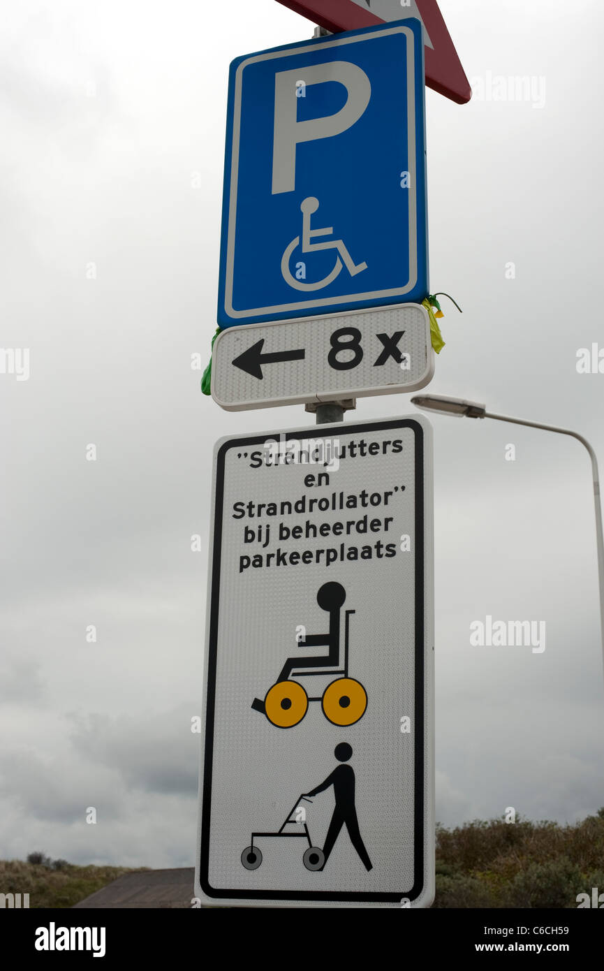 Dutch sign disabled access Wassenaar Netherlands Holland Europe Stock ...