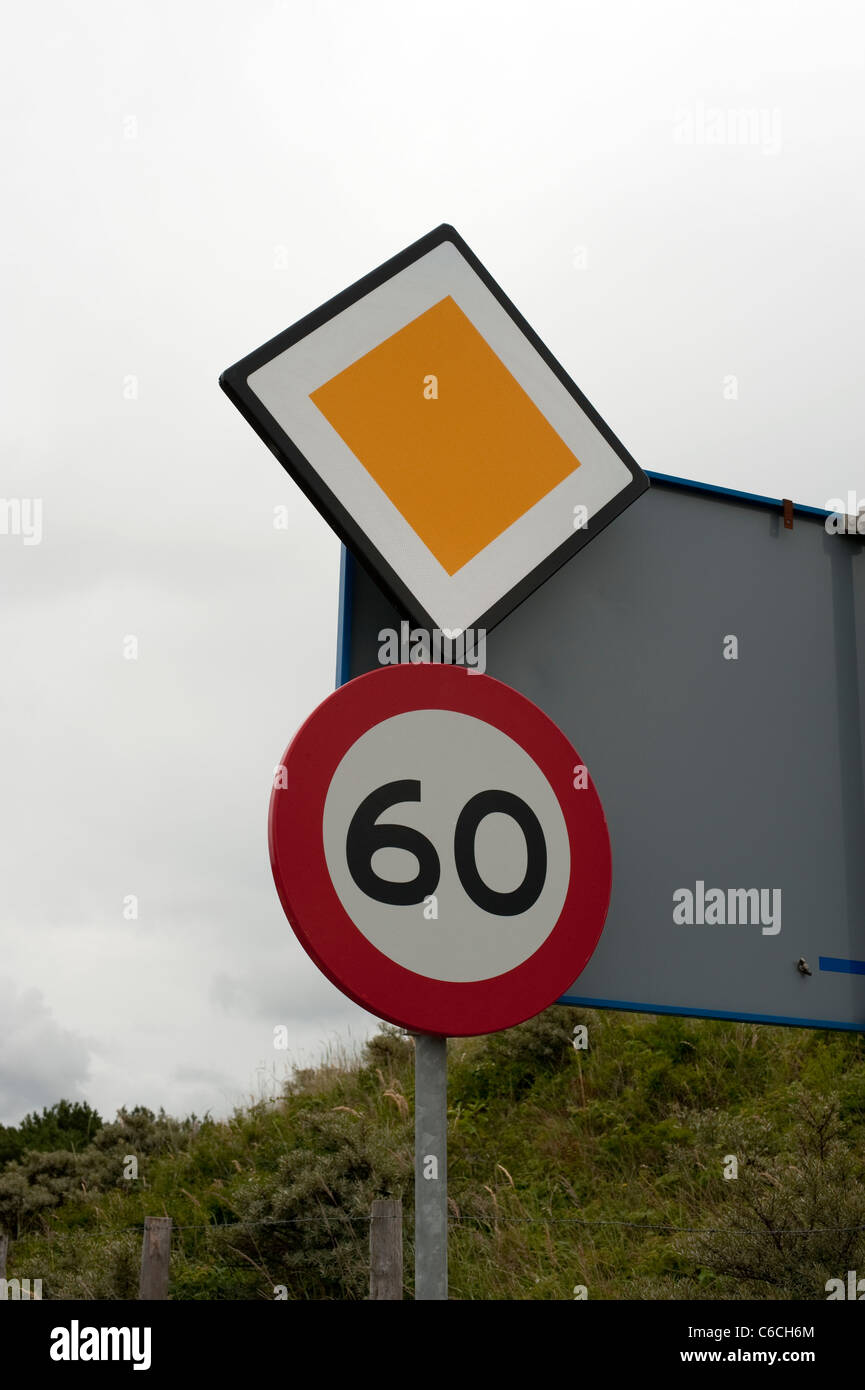 60kmh speed limit no stopping sign Wassenaar Netherlands Holland Europe ...