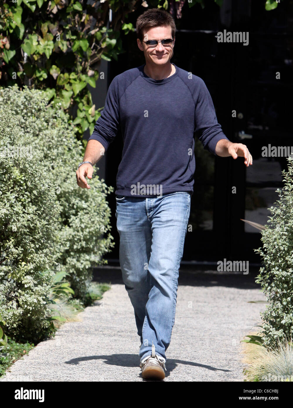 Jason Bateman leaves a hair salon in Beverly Hills Los Angeles ...