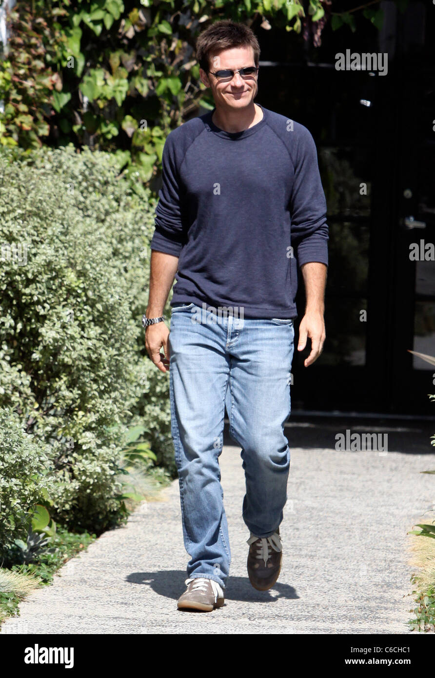 Jason Bateman leaves a hair salon in Beverly Hills Los Angeles ...