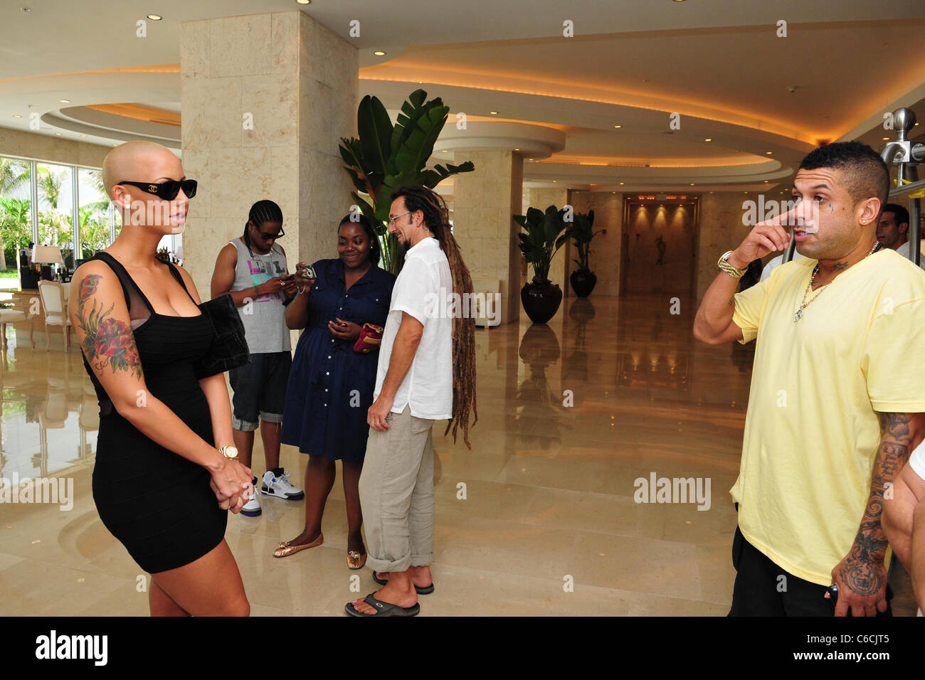 Amber Rose Behind-the-scenes of a cover shoot for Hip-Hop Weekly's inaugural 'Swimsuit and ...