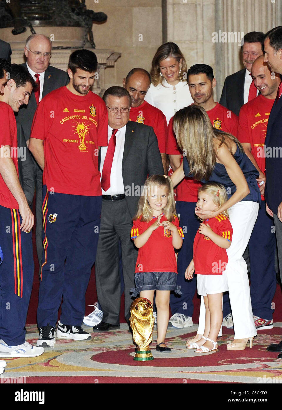 Leonor, Sofia, Princess Letizia The Spanish national team, FIFA 2010 ...