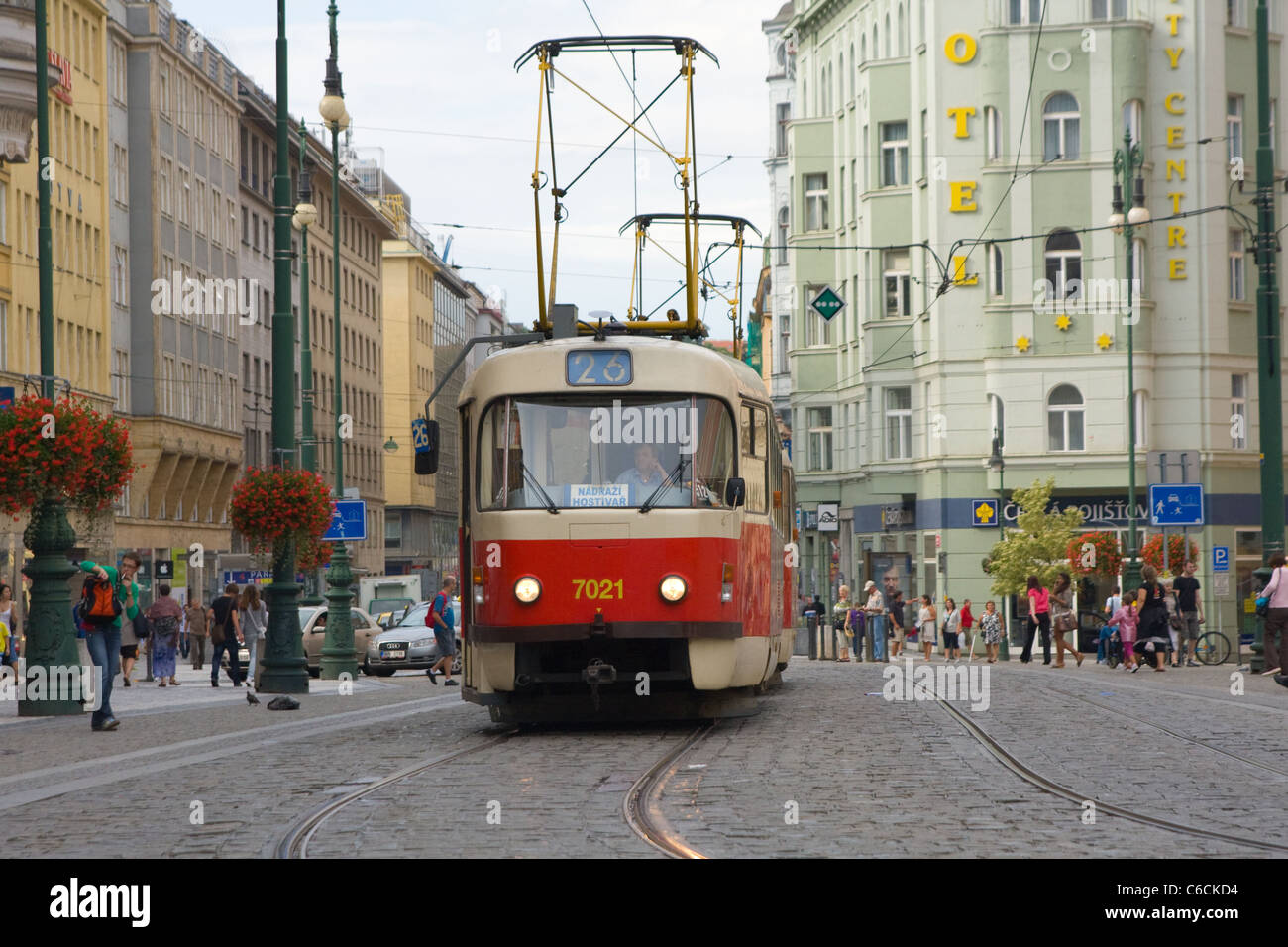 Tram in Prague, Czech Republic Stock Photo - Alamy