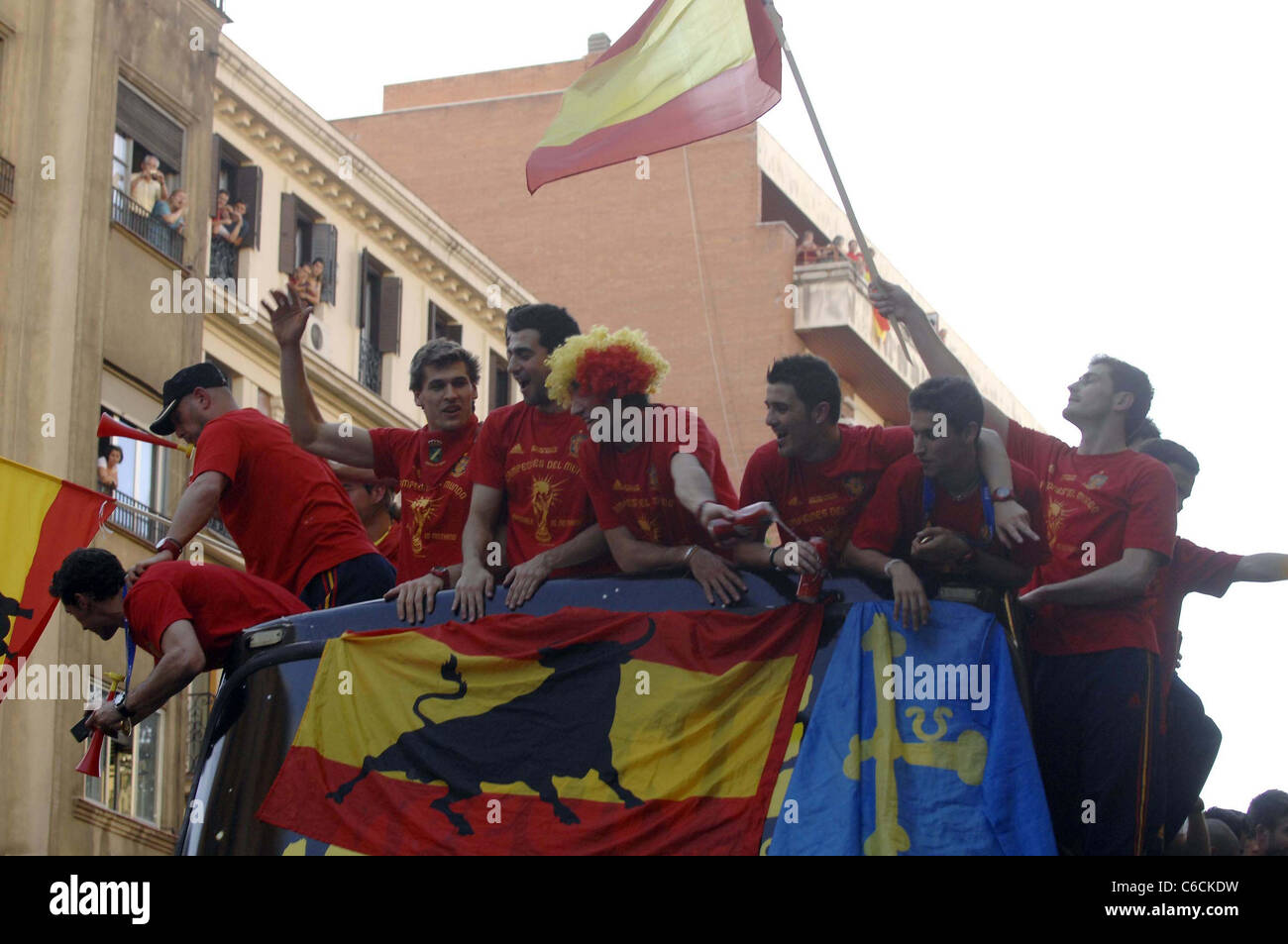 The Spanish national team, FIFA 2010 World Cup Championship winners ...