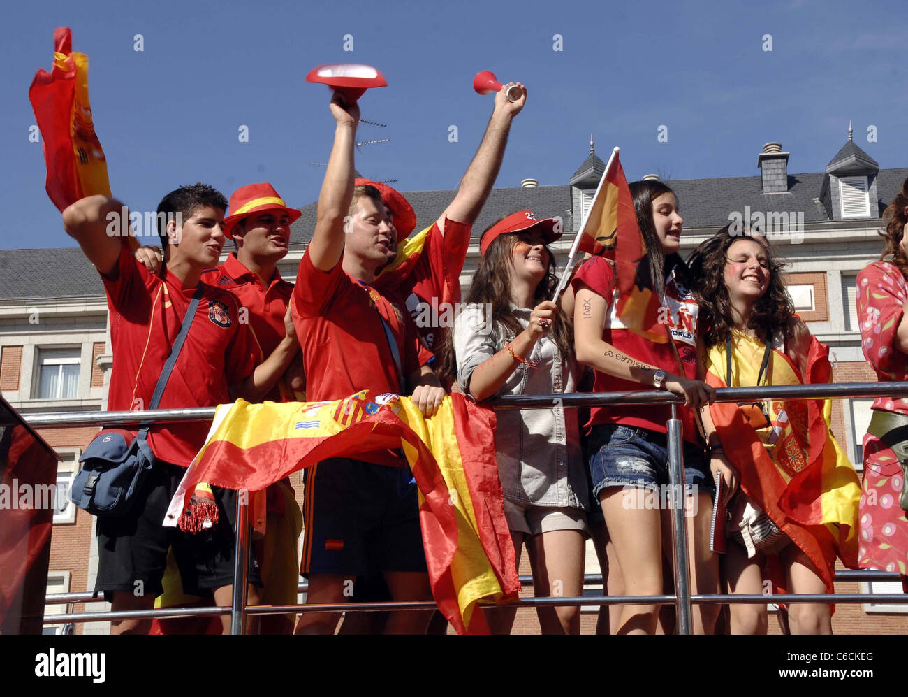 The Spanish national team, FIFA 2010 World Cup Championship winners ...