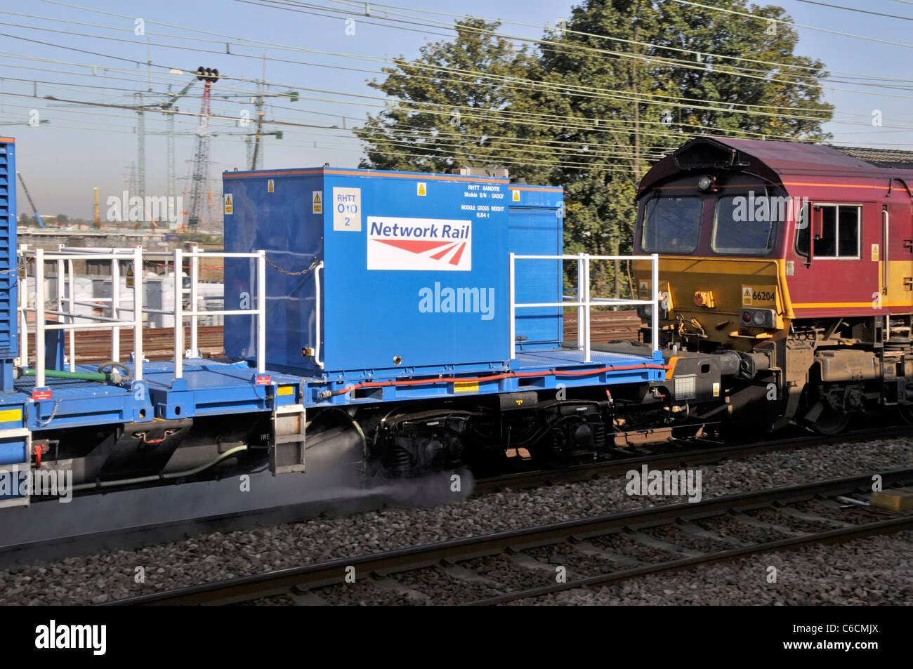 Train spray spraying track rails uk hi-res stock photography and images ...
