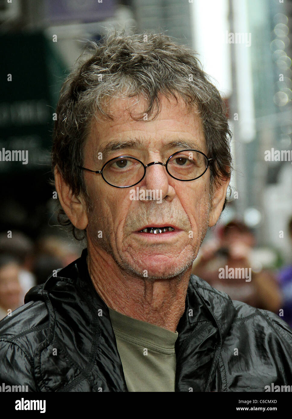 Lou Reed outside The Ed Sullivan Theater for 'The Late Show' with David ...