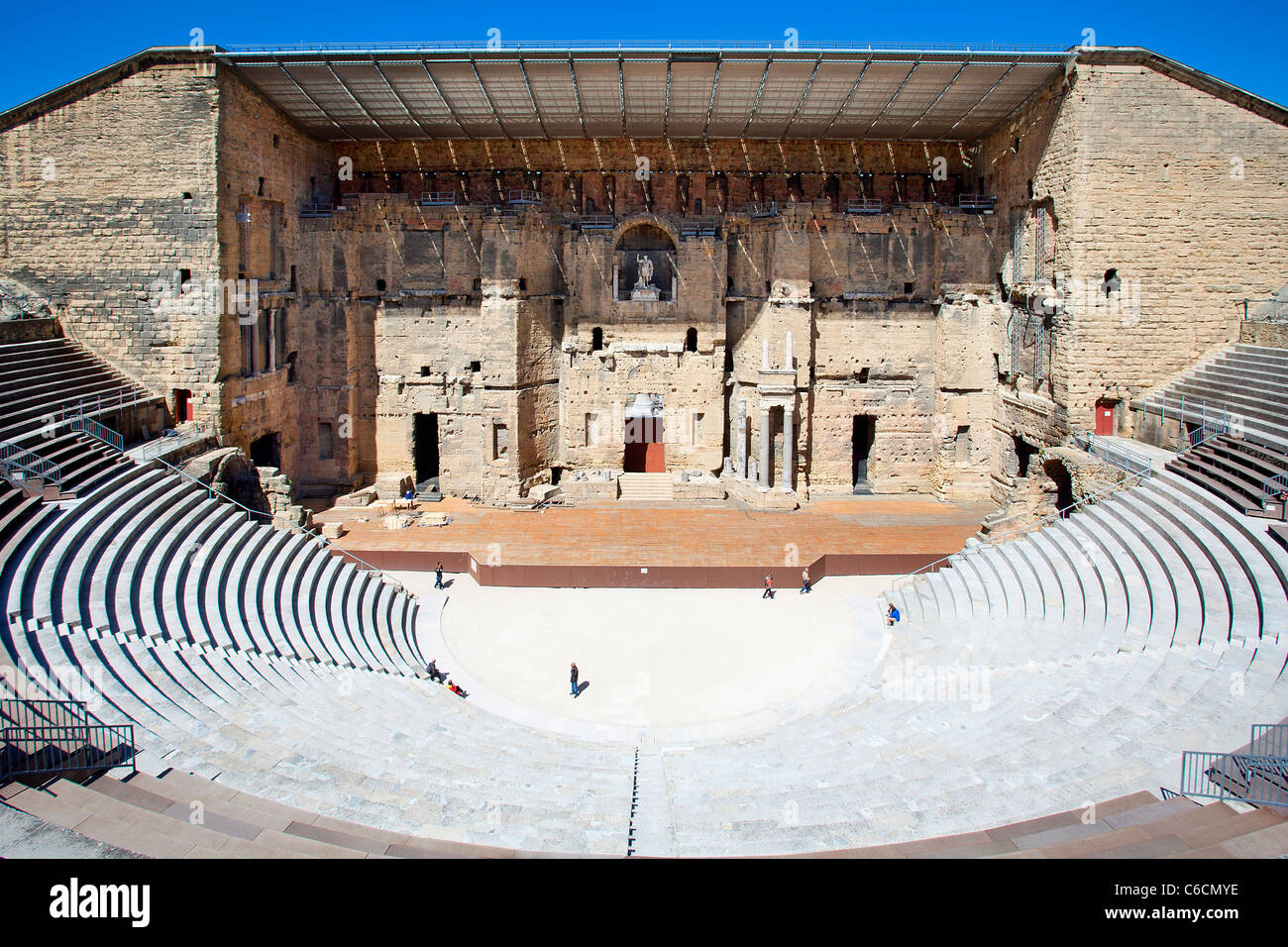 Roman amphitheatre orange hi-res stock photography and images - Alamy
