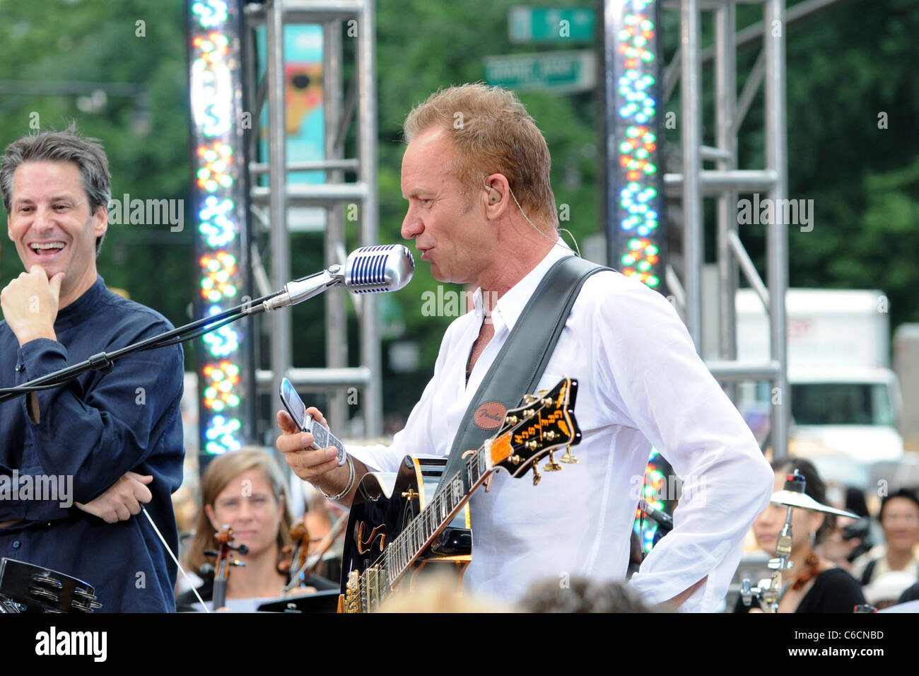 Sting aka Gordon Sumner performing live on CBS' 'Early Show' as part of ...