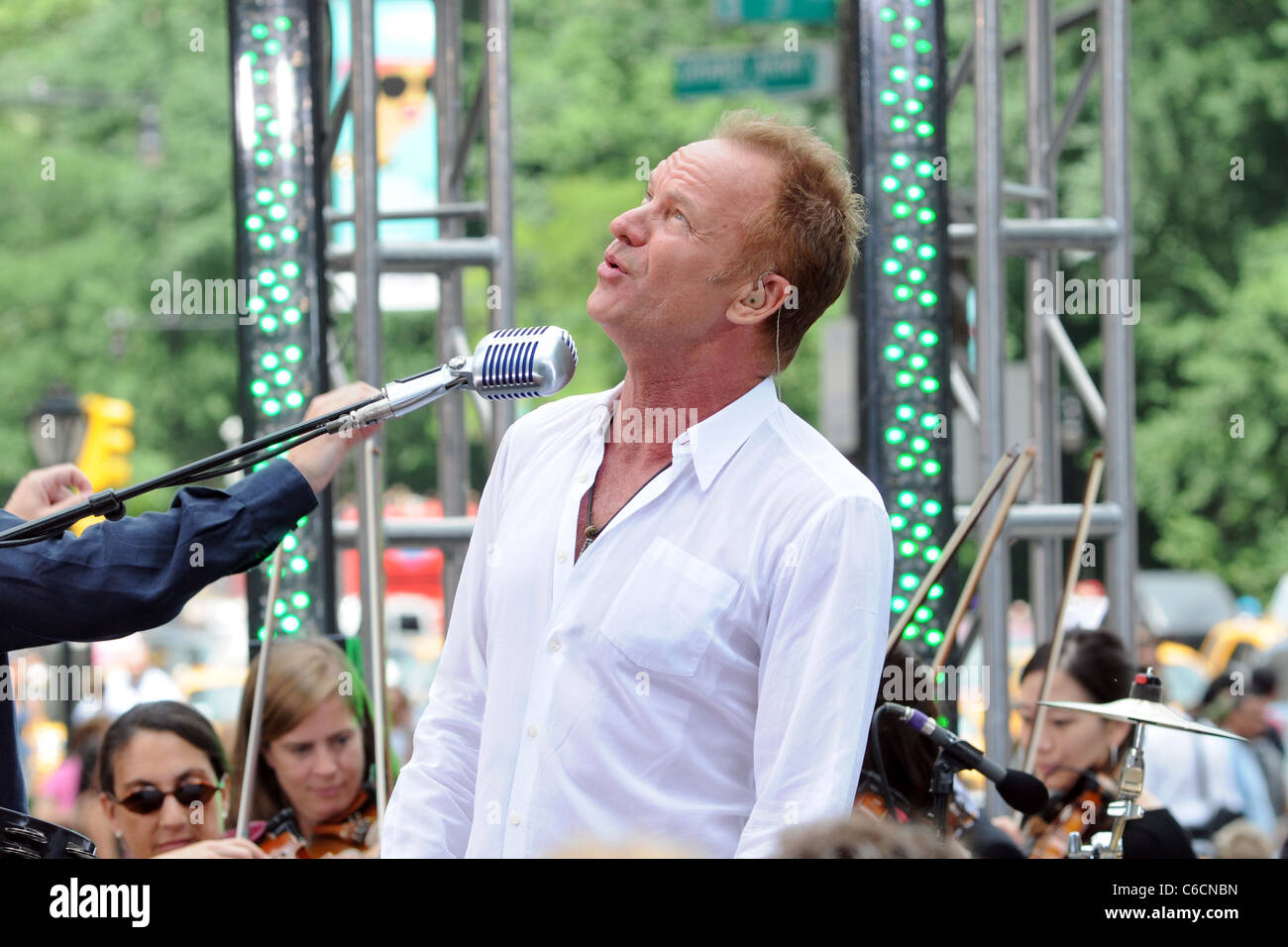 Sting aka Gordon Sumner performing live on CBS' 'Early Show' as part of ...