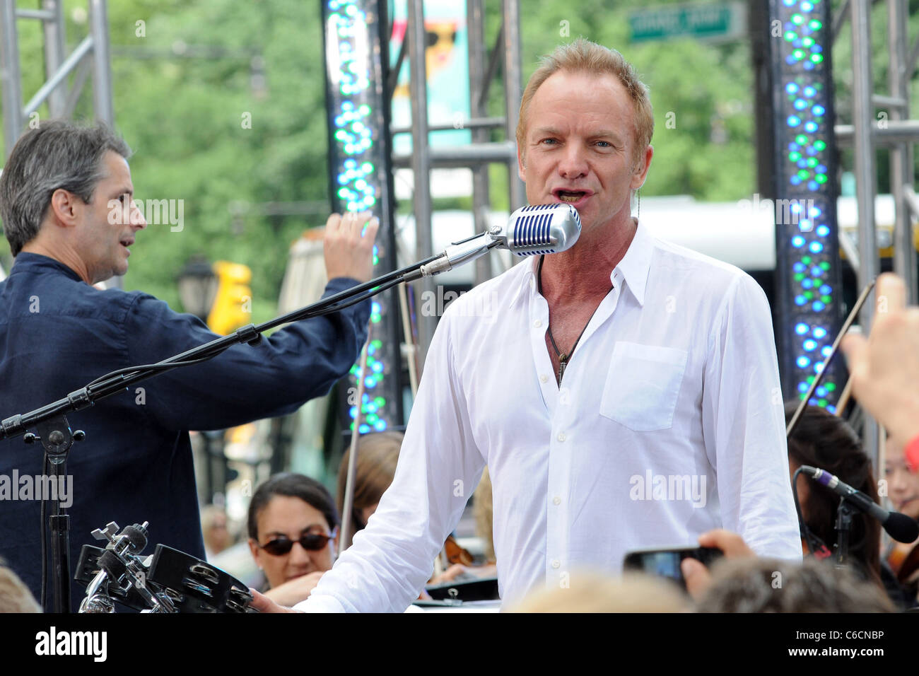 Sting aka Gordon Sumner performing live on CBS' 'Early Show' as part of ...