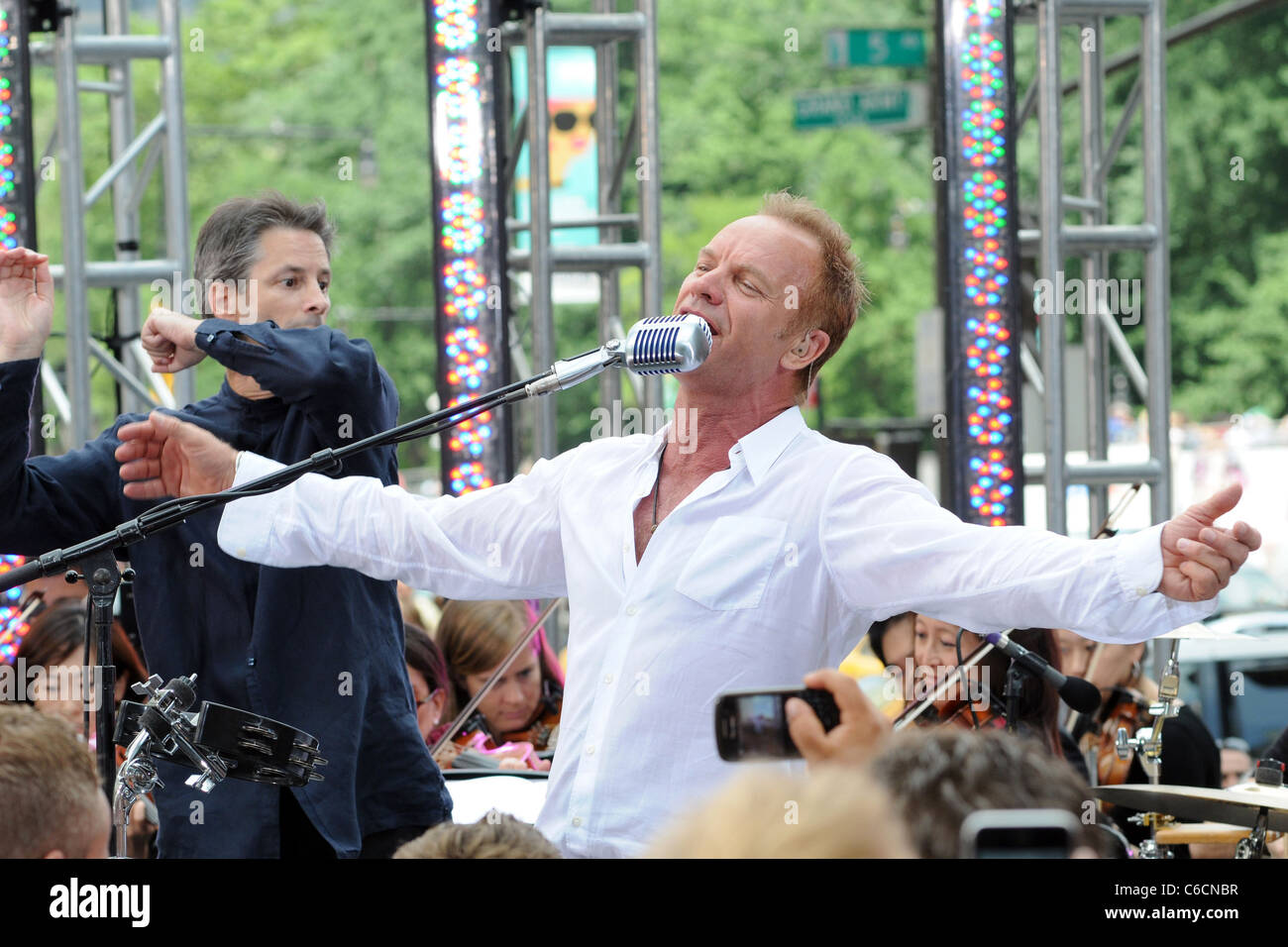 Sting aka Gordon Sumner performing live on CBS' 'Early Show' as part of ...