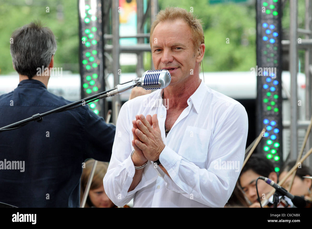 Sting aka Gordon Sumner performing live on CBS' 'Early Show' as part of ...