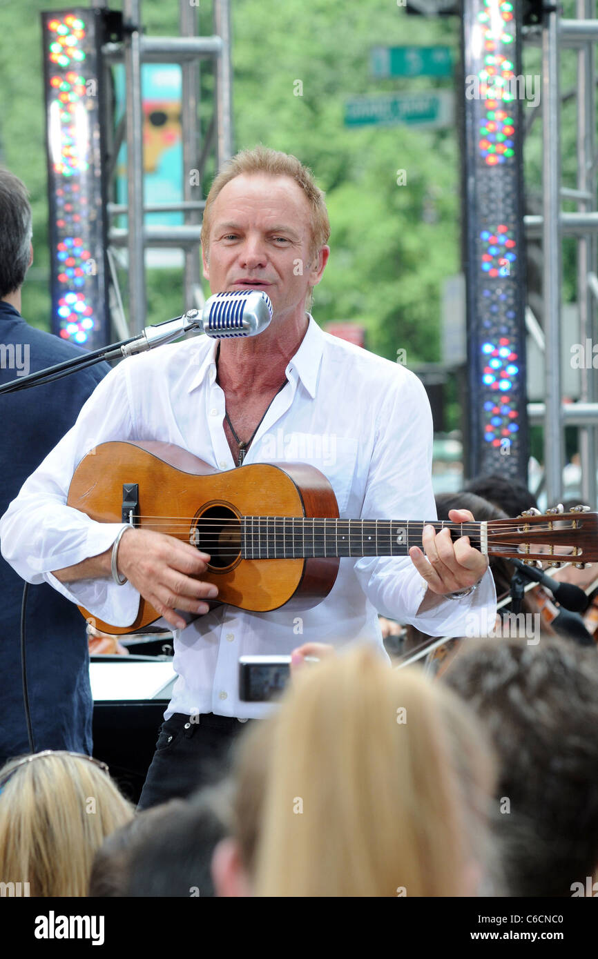 Sting aka Gordon Sumner performing live on CBS' 'Early Show' as part of ...