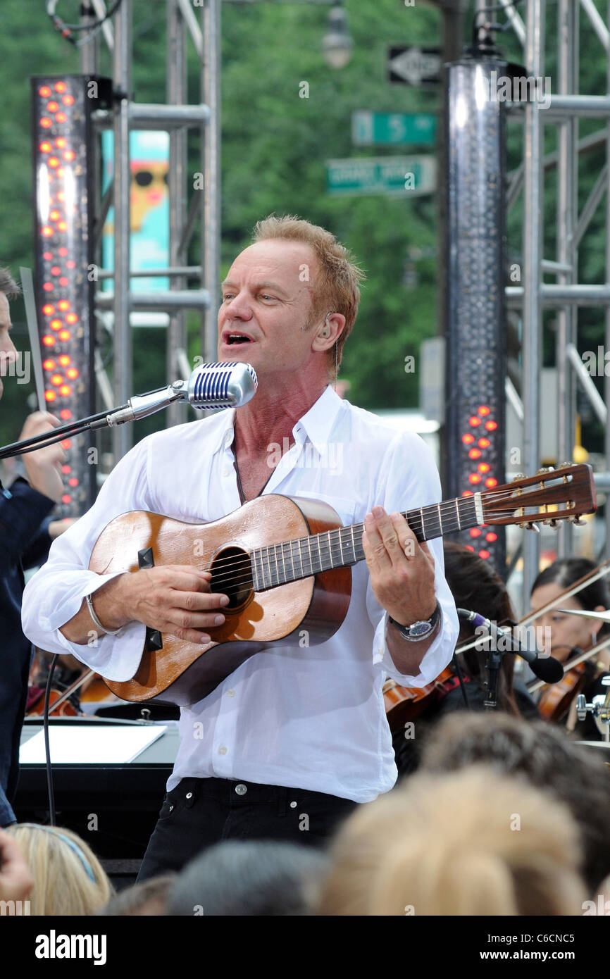 Sting aka Gordon Sumner performing live on CBS' 'Early Show' as part of ...