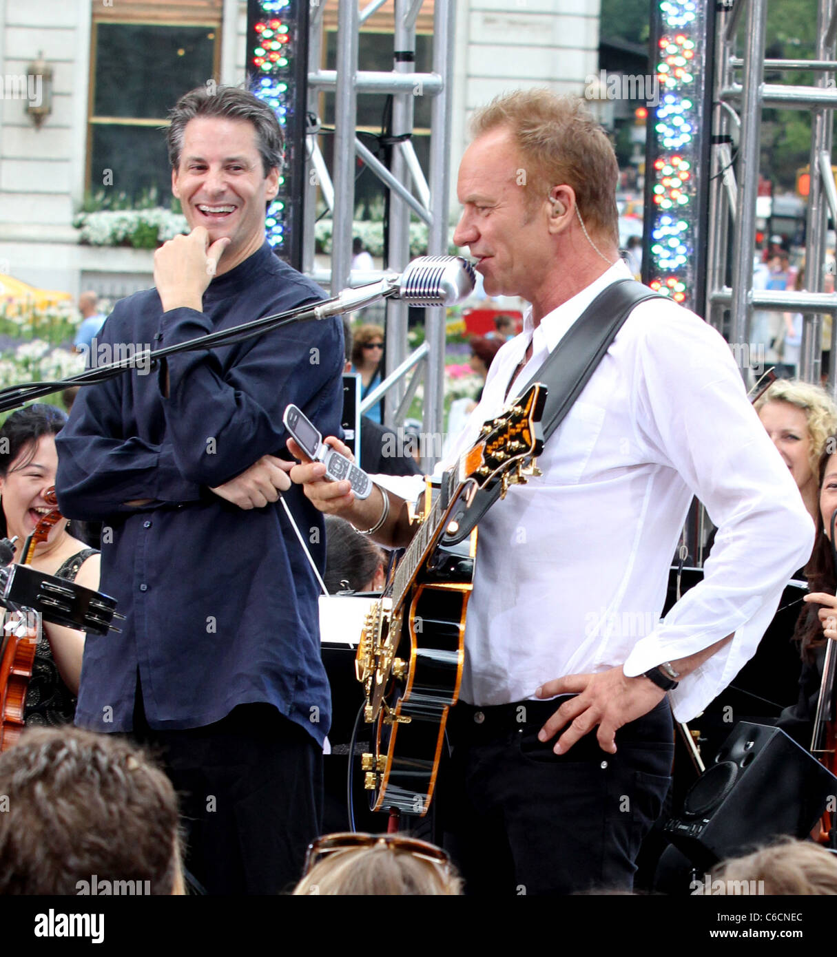 Sting aka Gordon Sumner performing live on CBS' 'Early Show' as part of ...